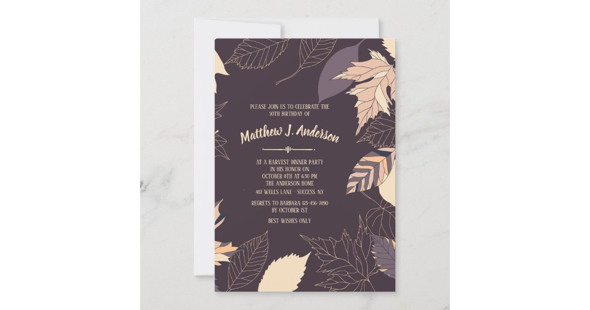 Autumn Background Invitation | Zazzle