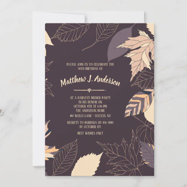 Autumn Background Invitation | Zazzle