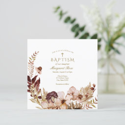 Autumn Baptism Invitation | Zazzle