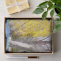 Autumn Barn with Blue Flower Field Tissue Paper | Zazzle