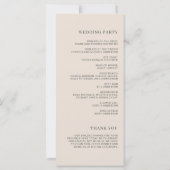 Autumn Beige Simple Elegant Wedding Program | Zazzle