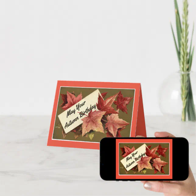 Autumn Birthday Greeting Card | Zazzle