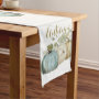 Autumn Blue Pumpkin Table Runner | Zazzle