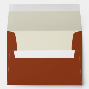 Autumn Boho Deco | Rust Wedding Invitation Envelope | Zazzle