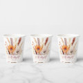 Autumn Boho Floral Wedding | White Paper Cups | Zazzle