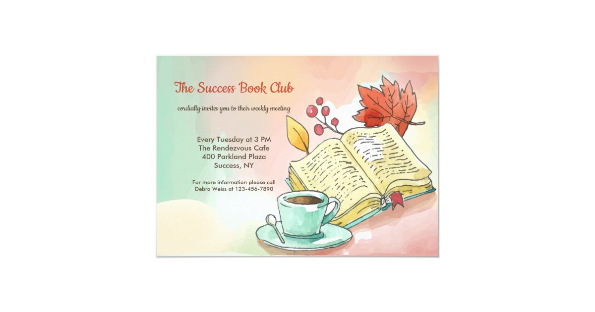 Autumn Book Club Invitation | Zazzle.com
