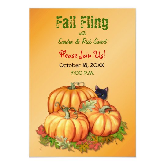 Autumn Bounty Fall Fling Invitation | Zazzle.com