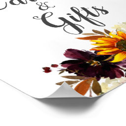 Autumn Bouquet Sunflowers Floral Cards & Gifts Poster | Zazzle