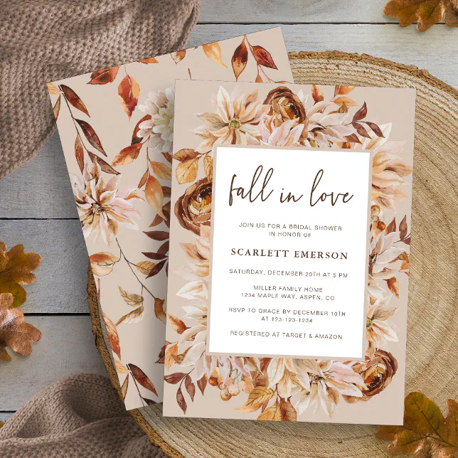 Autumn Bridal Shower Invitation | Zazzle