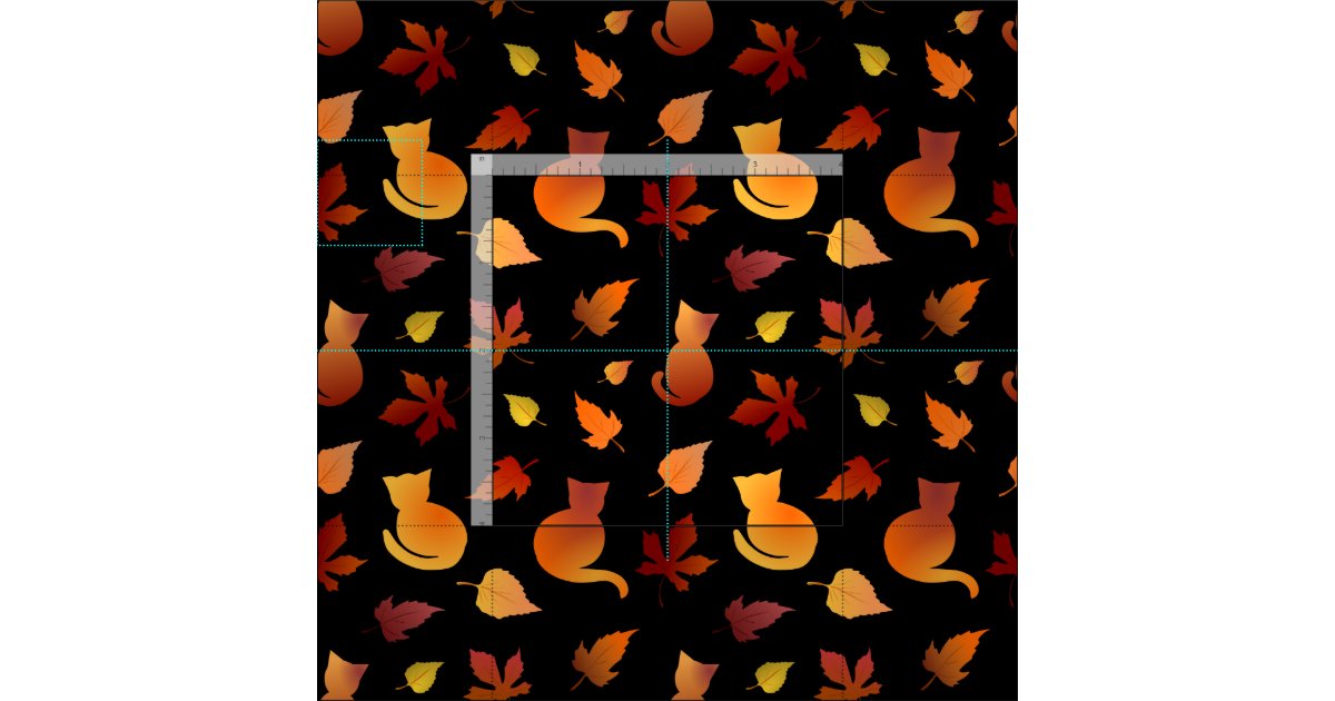 Autumn Cats Pattern Fabric | Zazzle