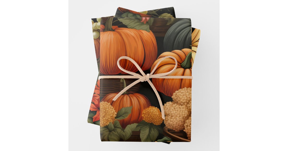 Autumn Celebration Wrapping Paper Sheets | Zazzle