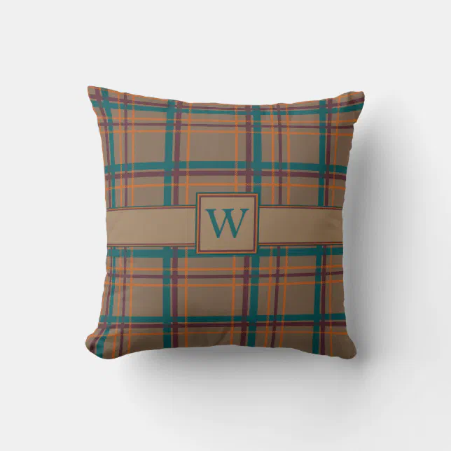 Autumn Chic Plaid Pillow | Zazzle
