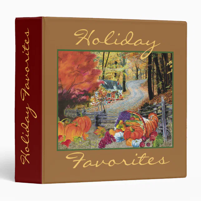 Autumn Collage binder | Zazzle