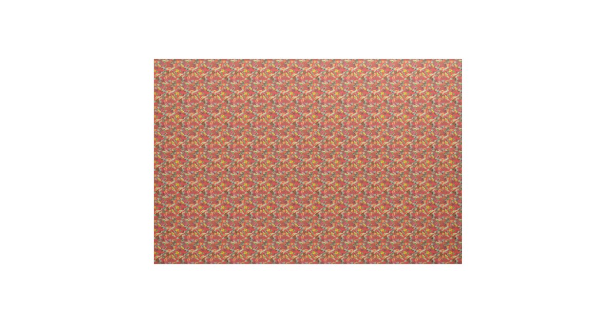 Autumn Colors | Fall Leaves Fabric | Zazzle