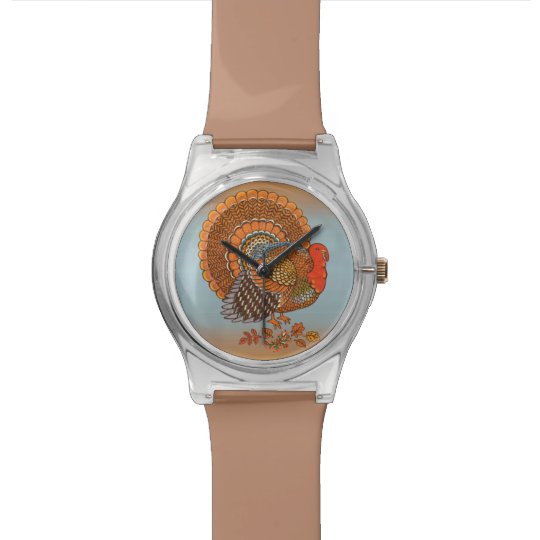 Autumn Colors Turkey Leaves Thanksgiving Watch | Zazzle.com