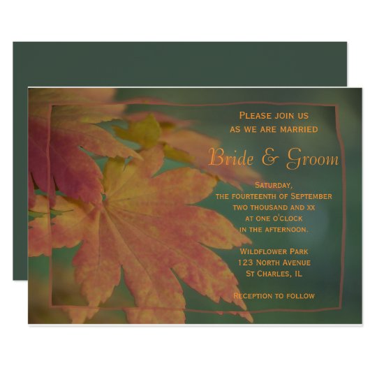 Autumn Colors Wedding Invitation | Zazzle.com