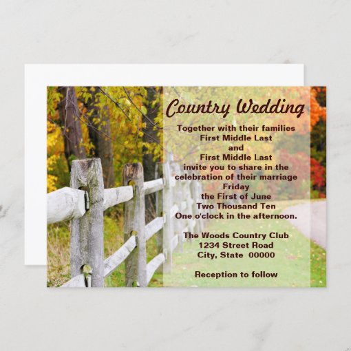 Autumn Country Invitations | Zazzle