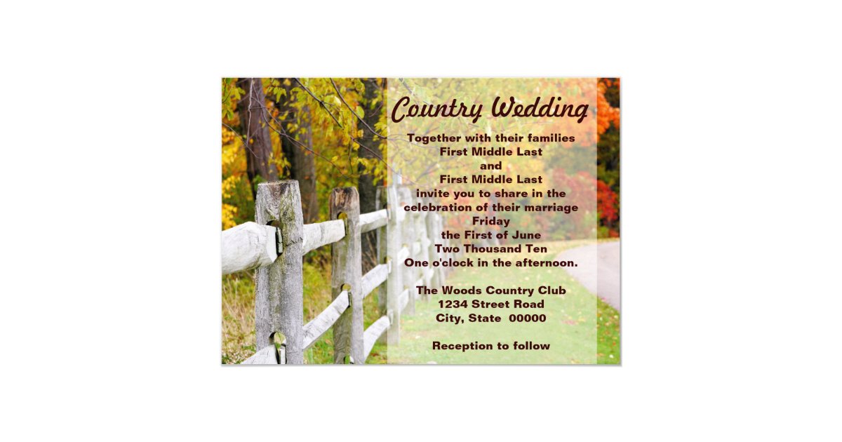 Autumn Country Invitations | Zazzle.com