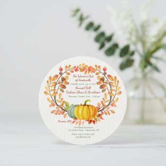 Autumn Elements Luncheon Invitation | Zazzle