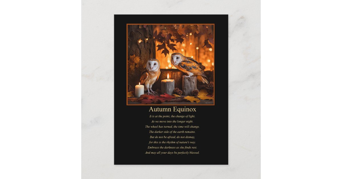 Autumn Equnoix Mabon Pagan Wicca Holiday Postcard | Zazzle