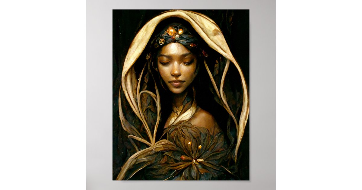 Autumn Fae Fantasy Art Poster | Zazzle
