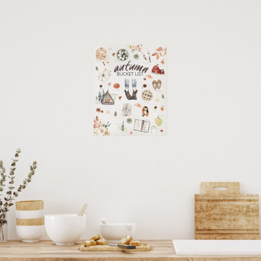 Autumn Fall Bucket List Poster | Zazzle Autumn Fall Bucket List Poster | Zazzle