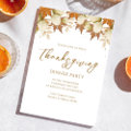 Autumn Fall Foliage Elegant Greenery Thanksgiving Invitation | Zazzle