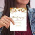 Autumn Fall Foliage Elegant Greenery Thanksgiving Invitation | Zazzle