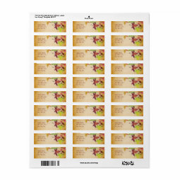 Autumn Fall Leaf Thanksgiving Address Label | Zazzle