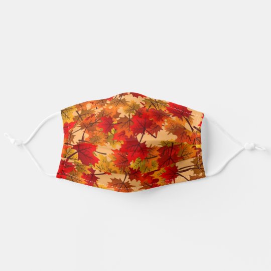 Autumn Fall Leaves Adult Cloth Face Mask | Zazzle.com