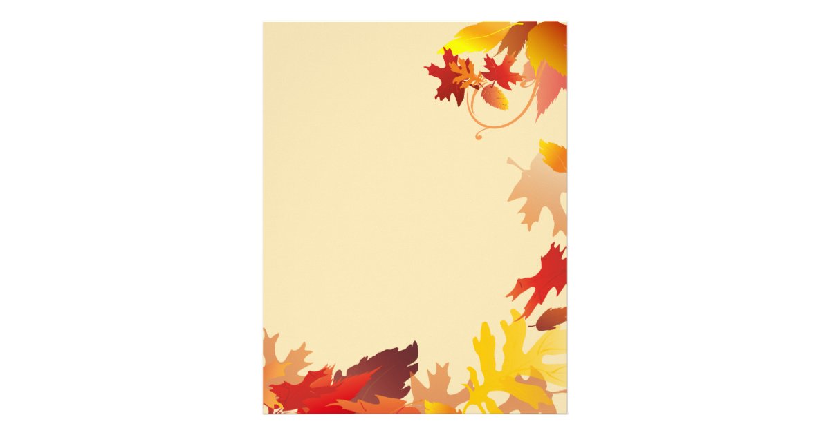 Autumn Fall Leaves Letterhead | Zazzle.com
