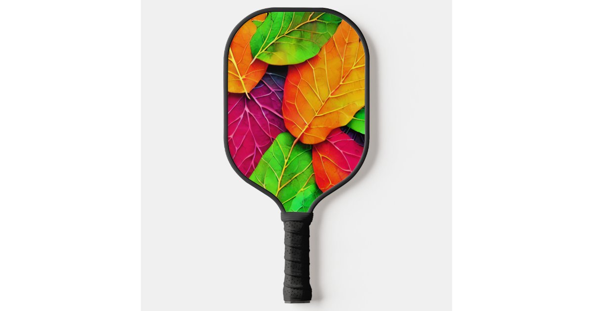 Autumn Fall Leaves Pattern Pickleball Paddle | Zazzle