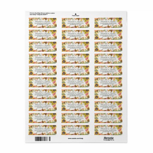 Autumn Fall Maple Leaves Pumpkin Wedding Address Label | Zazzle