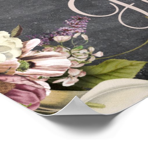 Autumn fall rustic chalkboard wedding welcome sign | Zazzle