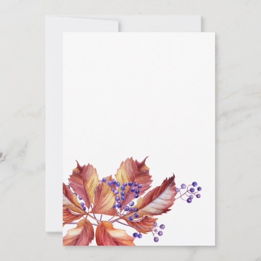 Autumn - Fall Watercolor Wedding Invitation | Zazzle