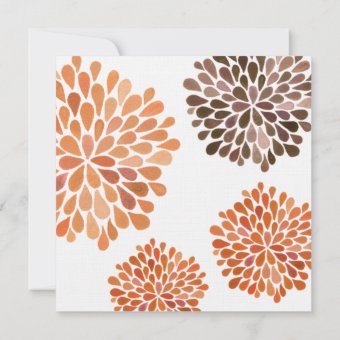 Autumn Fall Wedding Flower Blooms Invitation | Zazzle