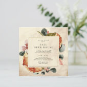 Autumn Feel Elegant Floral Square Open House Invitation | Zazzle