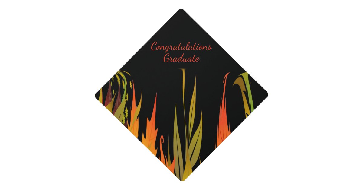 Autumn Fire Graduation Cap Topper | Zazzle