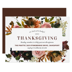 Elegant Thanksgiving Invitations - Invite Your Guests Today! | Zazzle
