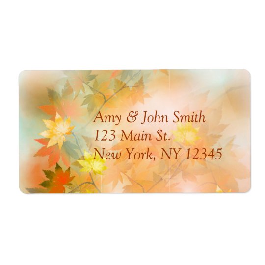 Autumn Return Address Labels