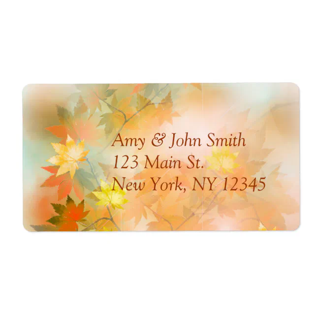 Autumn fog return address labels autm3 | Zazzle