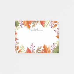Autumn Foliage Personalized Post-it Notes | Zazzle