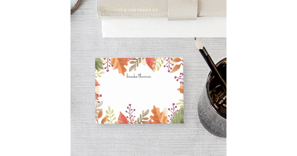 Autumn Foliage Personalized Post-it Notes | Zazzle