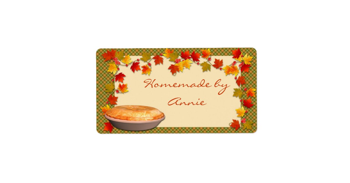 Autumn Food Label | Zazzle