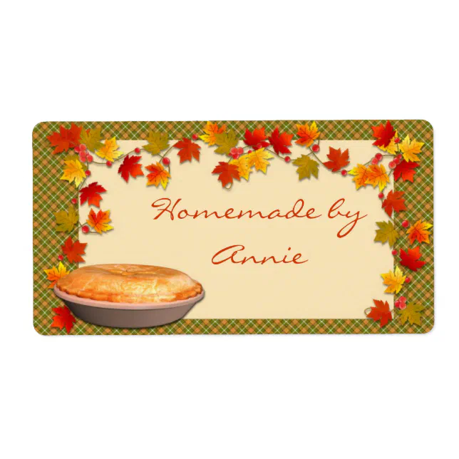 Autumn Food Label | Zazzle