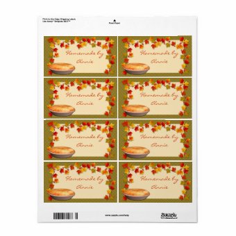 Autumn Food Label | Zazzle
