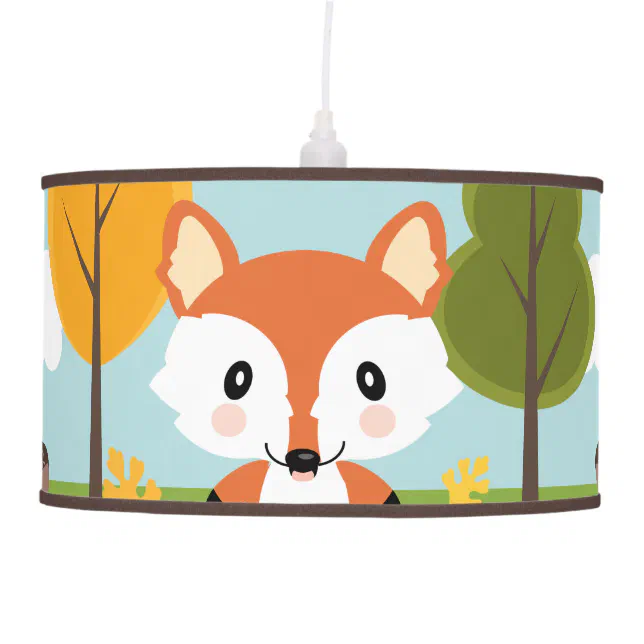 AUTUMN FOX CEILING LAMP | Zazzle