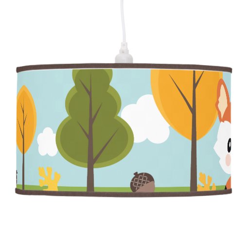 AUTUMN FOX CEILING LAMP | Zazzle