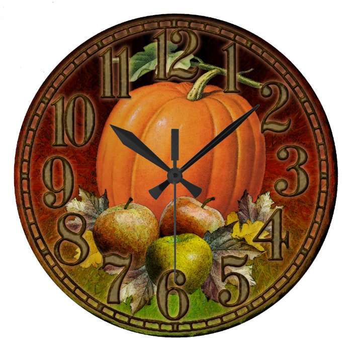 Autumn Fruits Wall Clock | Zazzle.com