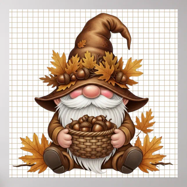 Autumn Gnome Poster | Zazzle